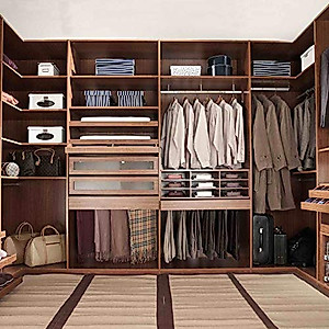 Coat Hanger 8-Pack, MEQUTION Wood Hangers Trouser Hangers Extra Wide Shoulder Wooden Hangers for Heavy Coat, Sweater, Skirt, Suit, Pants, Retro Finish (Walnut Finish)