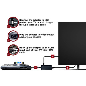 HDMI Cable for Sega Genesis Model 1/2 / 3, Sega CD, Sega CDX, Sega 32X, Sega Nomad, Original Sega Master System Console