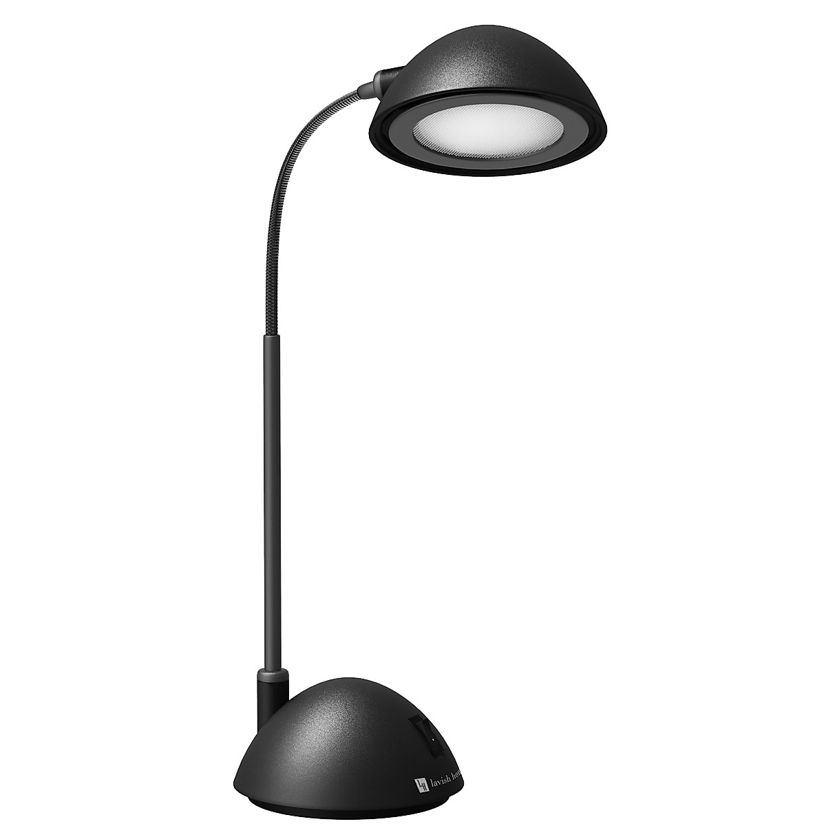 Lavish Home 72-L081-B, Black Desk Lamp Adjustable Gooseneck for Reading, Crafts, Writing-Modern Design Light for Bedroom, Home, Office, and Dorm, 5”x 5” x21