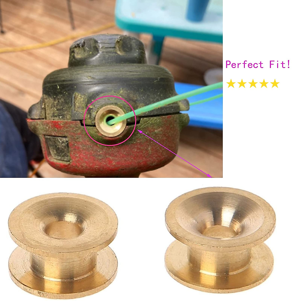 QDJUNE Universal Grass Trimmer Head Eyelets Sleeve Strimmer Cutter Parts Accessories Replacement Parts Pack of 6