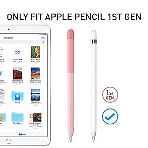 Delidigi Pencil Case Compatible with Apple Pencil 1st Generation Case, Gradient Color Silicone Protective Case Sleeve Cover Accessories for Apple Pencil 1st Gen