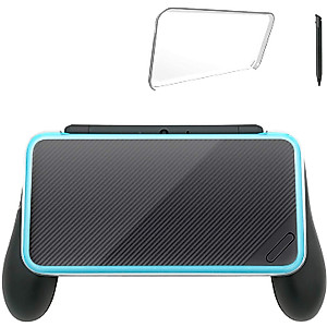 [Updated] Hand Grip Compatible with Nintendo 2DS XL with 1 Stylus and 1 Clear Case Compatible with Nintendo 2DS XL