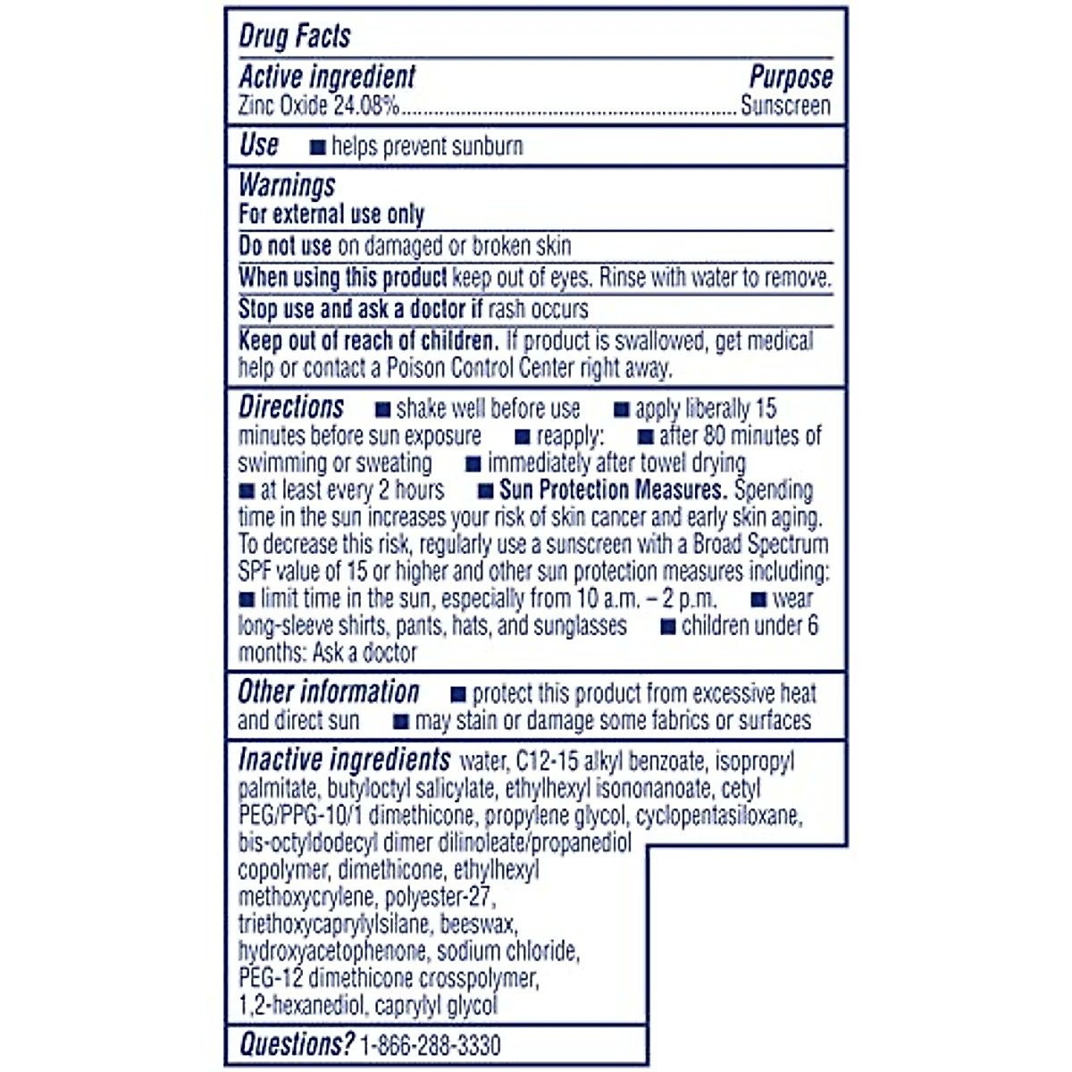 Coppertone SPORT Sunscreen for Face, Zinc Oxide Mineral Face Sunscreen SPF 50, Oil Free Sunscreen, Travel Size Sunscreen, 2.5 Fl Oz Tube