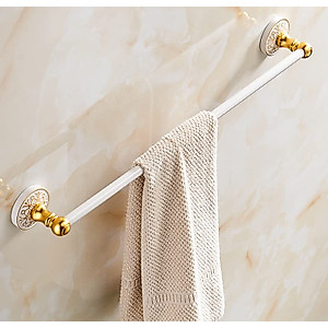 Towel Racks, Towel Rack Bathroom Wall Mounted Towel Rail Single Towel Bar Towel Rack Space Aluminum Towel Rail Bathroom Kitchen Wall Mounted Towel Rack Bathroom Shelf/a/60Cm