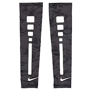 Nike Men's Pro Elite UV Basketball Sleeves Small/Medium Gray Camo White