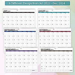 2023-2024 wall calendar - Desk/Wall Calendar 2023-2024, Jul.2023 - Dec.2024, 11-1/2"x14.68", Ruled Blocks, Spiral Bound, Monthly Calendar