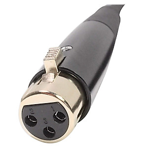 Rockville Female to Male XLR Mic Cable,100% Copper, Black, 20 Foot (RCXFM20E-B)