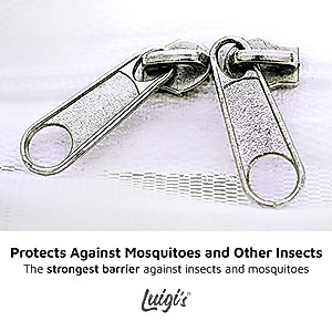 Mosquito Net for Cot, Crib & Cot Bed - Baby Mosquito Insect Net - Cat Net with Zipper Feature for Quick, Easy Access to Your Baby (by Luigi's)