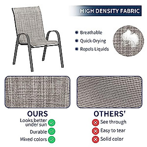 Amopatio Outdoor Dining Set for 4, Patio Table and Chairs Set