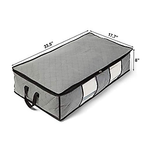 Lantanna Home - Set of 2 - Premium Underbed Storage - Space Saving - Bedroom Storage Bag Shoe/Clothing/Blanket/Quilt - Foldable Organizer - Lightweight Organizer - Closet container - Shoe Storage