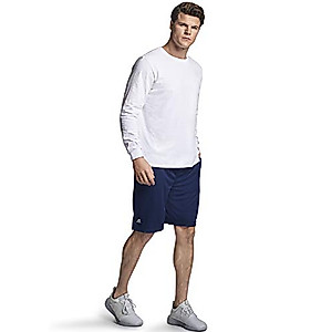 Russell Athletic Mens Cotton Performance Long Sleeve T-Shirt, White, 3XL