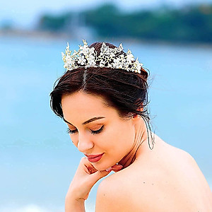 Kilshye Queen Crown Gold Tiaras and Crowns Butterfly Rhinestone Tiara Vintage Bridal Wedding Crown Pageant Costmue Prom Headpiece for Women and Girls (Gold)