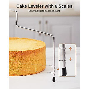 Kootek 144pcs Cake Pan Set with Ebook, Cake Decorating Supplies with 3 Round Nonstick Removable Base Bakeware Springform Pans (4" 7" 9"), Numbered Piping Tips and Other Baking Supplies for Cheesecake