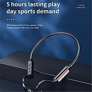 Onlyliua Wireless Bluetooth Headset, B𝚘ne Conduction Waterproof Headphones, LED Power Digital Display, Hi-fi Stereo Sound, Low Latency, Active Noise Reduction, for Sport Gaming