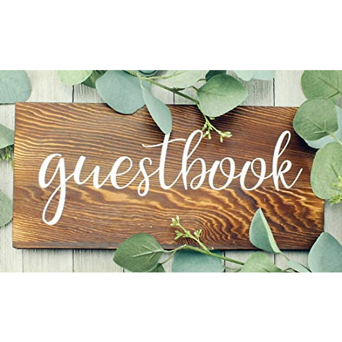 Darware Wooden Wedding Reception Signs (Set of 3, Brown); for Guests, Gifts, and Memorial