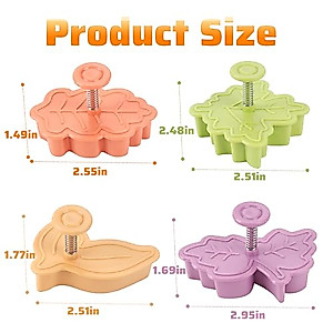 Yunko Cake Leaves Baking Pie Crust Cutters Set of 4