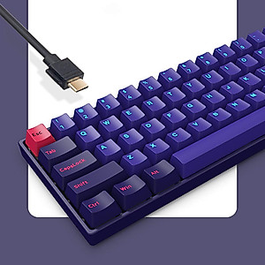 EPOMAKER ACR98 Mini 78-Key Wired Hotswap Mechanical Gaming Keyboard with Acrylic Case & RGB Backlight, Double-Shot PBT Keycaps, NKRO Programmable for Gamers/Mac/Win (Gateron Pink Switch)