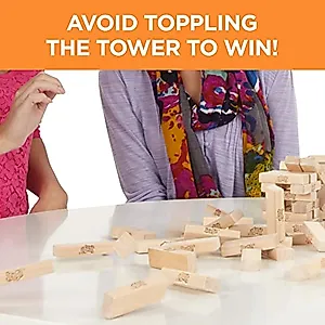 Hasbro Gaming Jenga Wooden Blocks Stacking Tumbling Tower, Kids Game Ages 6 and Up (Amazon Exclusive)