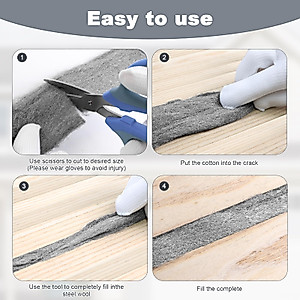 Stainless Steel Wool, Steel Wool Fill Fabric Roll, Gap Blocker Coarse Wire Hardware Cloth DIY Kit for Holes, Wall, Garden, Kitchen, Pipeline in Garage (20FT)