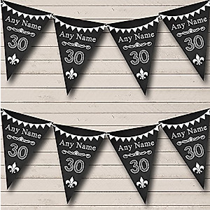 Chalk Style Personalized Birthday Party Bunting Banner Garland