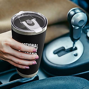 liabiliies Emotional Support Husband Do Not Pet Tumbler Coffee Tumblers 20 oz Tumbler with Lid and Straw Insulated Tumblers Stainless Steel Tumbler
