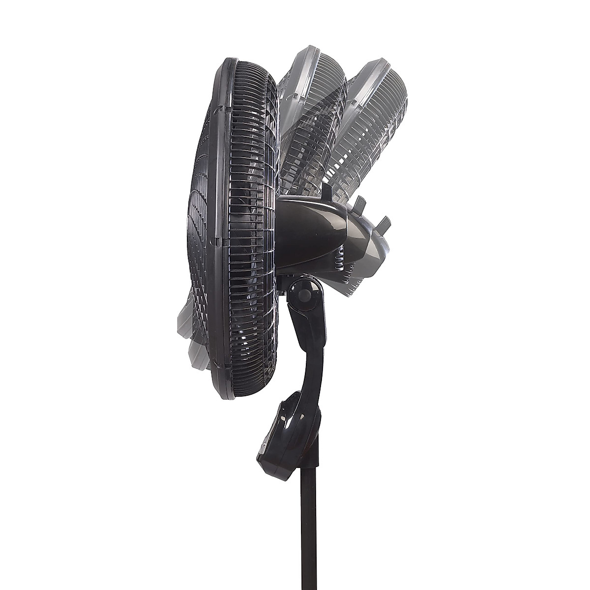 Lasko 1843 18″ Remote Control Cyclone Pedestal Fan with Built-in Timer, Black Features Oscillating Movement and Adjustable Height