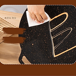 SunshineFace Grill Pan Korean BBQ Grill Pan Non-stick Grill Pan Circular Griddle Pan Korean BBQ Griddle Pan for Stove Top Restaurant Camping Gas Open Fire, 28CM