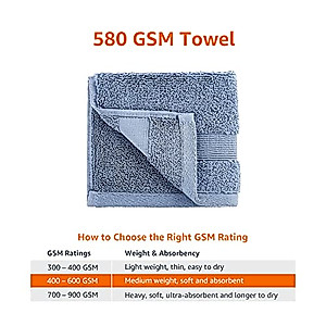 Amazon Basics Dual Performance Washcloths - 12-Pack,Cotton, True Blue