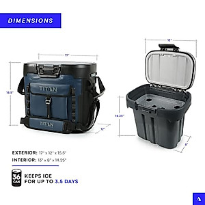 Titan Deep Freeze Welded Cooler - 36 Can Zipperless Cooler, Cold Front