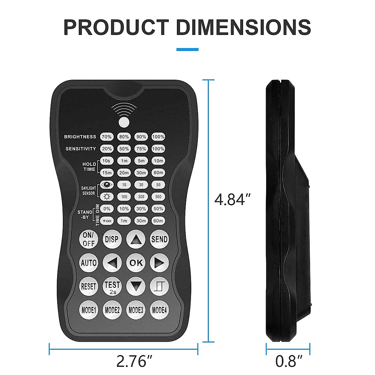 RC-100 Sensor Remote Control Programmer for LED Linear High Bay and UFO High Bay Light，360° Microwave Sensor