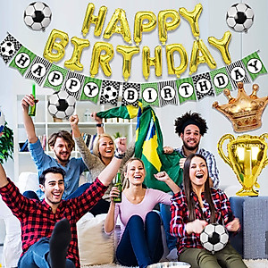GoGoGoodie Real Madrid CF Birthday Decorations,Soccer Theme Balloons Set La Liga League Celebration Party Supplies for Soccer Fans Best Gift