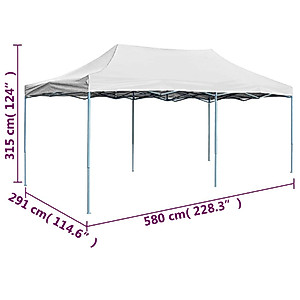 Professional Folding Party Tent,Outdoor Gazebo, Hardtop Gazebo,Backyard Gazebo,Garden Gazebo,UV and Water Resistant,for Parties,Wedding,Outdoor Events,BBQ,9.8'x19.7' Steel White