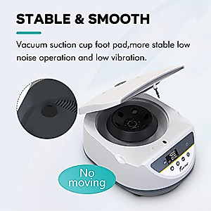 LAB FISH Lab Benchtop Centrifuge Machine 8 x 2ml/5ml/10ml/15ml Capacity Test Tubes,Low Speed 500-5000r/min,Max 3074xg RCF