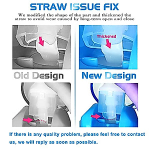 Home Tune 18 oz Cute Water bottle with Straw for Girls, BPA FREE Tritan & Leak Proof One Click Open Flip Top & Easy Clean & Soft Carry Loop (Unicorn)