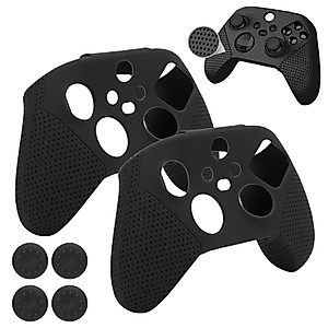 Game Handle Case, Silicone Skin Silicone Protection Case, Prevent Skidding Easy to Install and Remove Travel Home for Xbox Gamers(Black)