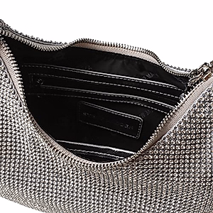 Steve Madden Kaya Rhinestone Hobo Bag, Silver