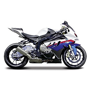Maisto 1/12 BMW S1000Rr Motorcycle, White/Red/Blue Multi