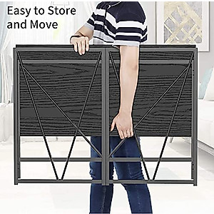 NOBLEWELL HOME Folding Computer Desk, Black