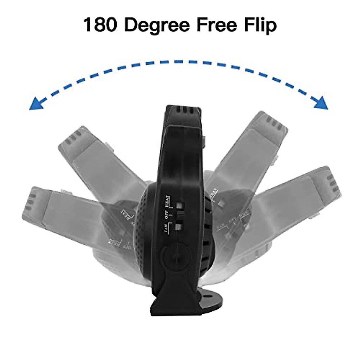 Car Heater, 12V/150W Portable in Cigarette Lighter Plug 180 Degree Rotary Base Car Heater,3 in 1 Fast Heating Defrost Defogger Demister Heat Cooling Fan Auto Dryer Windshield Defroster