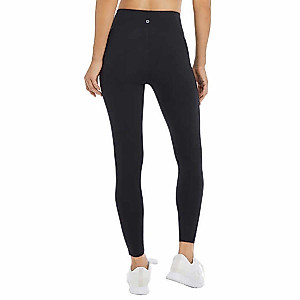 Danskin Women's Performance Legging with Pockets (as1, Alpha, s, Regular, Regular, Black Salt, Small)