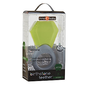 Innobaby TEETHIN' Smart Birthstone Ring TEETHER - August (Peridot)