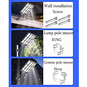 ZXXHNNAIH Solar Street Light IP66 Waterproof Solar Parking Lot Lights 3800LM-8080L Can be selecte,for Basketball Court Patio