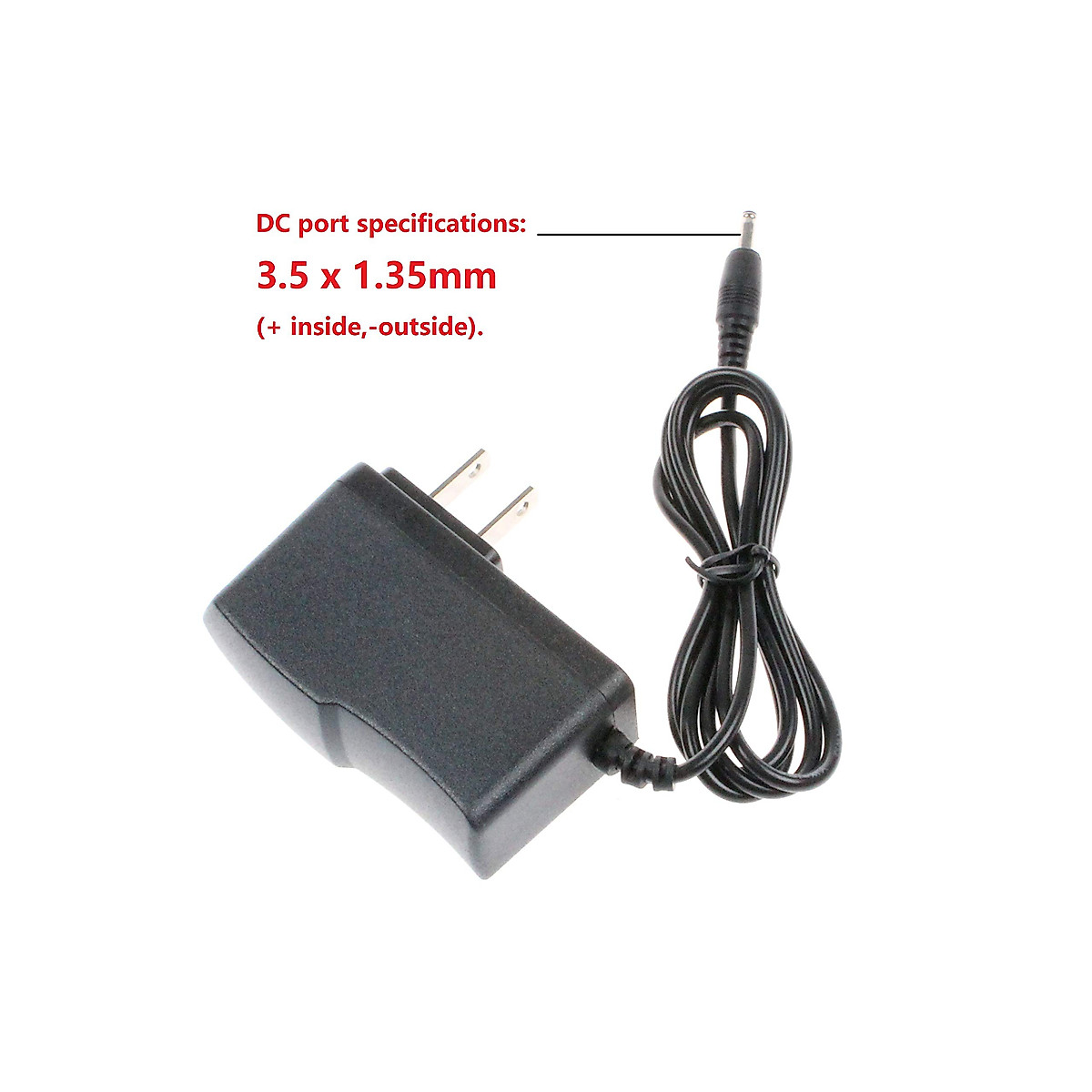 NOYITO AC to DC 4.5V 1A 1000mA Adapter Converter AC120V 100-240V to 4.5V Power Supply DC Interface 3.5 x1.35mm Wire Length 4.9 ft (Pack of 2)