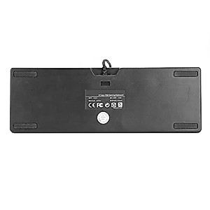 Gaming Keyboard, USB Keyboard 5 Levels RGB Light Ergonomic Design for Office