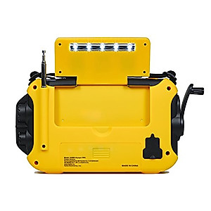 Kaito Voyager Pro KA600 Digital Solar Dynamo Crank Wind Up AM/FM/LW/SW & NOAA Weather Emergency Radio with Alert, RDS & Smart Phone Charger, Yellow