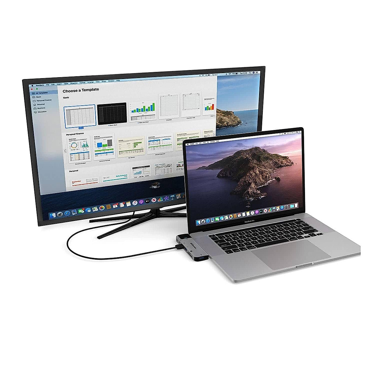 EZQuest USB C Hub - 8 in 2 USB C Docking Station - HDMI 4K 60Hz, Ethernet, Thunderbolt 3-40Gb/s with 100W USB-C 3.0 PD (FRS), 1X USB-C 10Gbs, 2X USB 3.0 Ports, SD & Micro SD - for MacBook Pro and Air