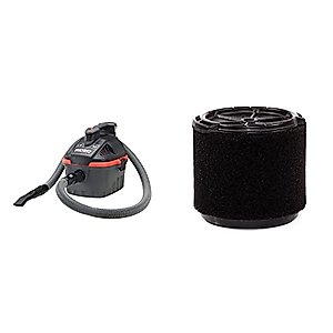 RIDGID 50313 4000RV Portable Wet Dry Vacuum, 4-Gallon, Red & Workshop Wet/Dry Vacs Vacuum Filters WS14045F Foam Filter for Wet/Dry Vacuum Cleaner (Single Wet Application Foam Filter Cartridge)