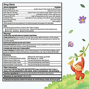 Cold Medicine for Kids Ages 2+ by Hyland's, Cold 'n Mucus Relief Liquid, Natural Relief of Mucus & Congestion, Runny Nose, Cough, 4 Ounces