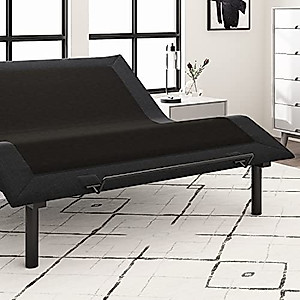 Allewie King Adjustable Bed Base Frame with New Generation Motor, Wireless Remote, Head and Foot Incline, Intelligent Sleep Aid, Zero-Gravity, High Weight Capacity, Easy Self-Assembly, Basic