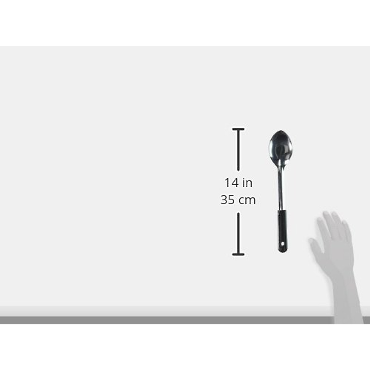 Winco BSOB-13 Solid Basting Spoon with Bakelite Handle, 13-Inch, Medium, Stainless Steel